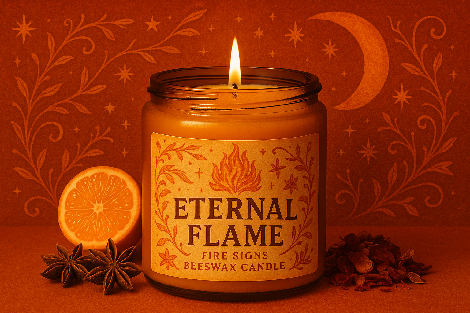 Eternal Flame – Fire Signs Candle • Aries • Leo • Sagittarius – Rola ...